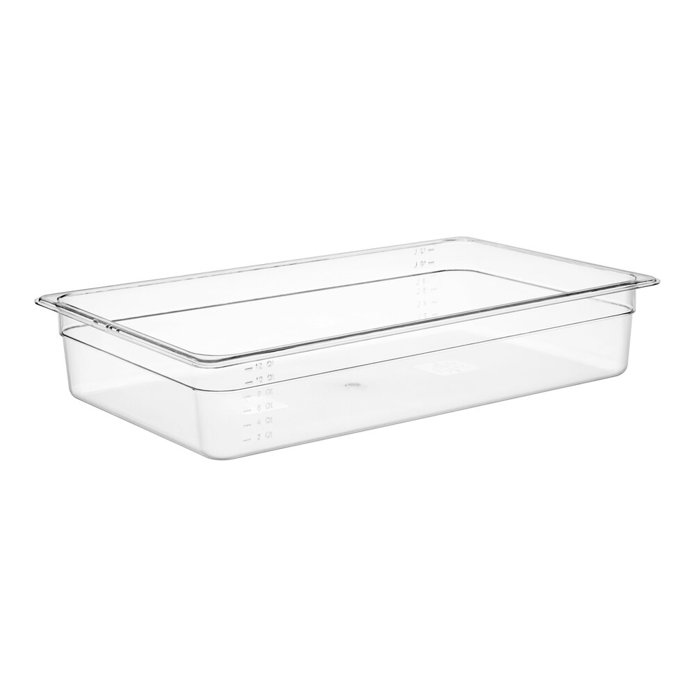 Choice Full Size 4" Deep Clear Polycarbonate Food Pan