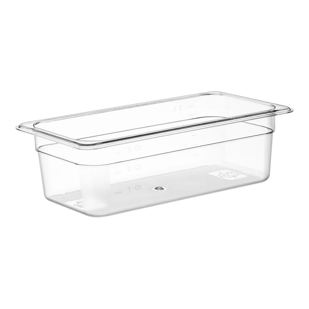 Choice 1/3 Size 4" Deep Clear Polycarbonate Food Pan
