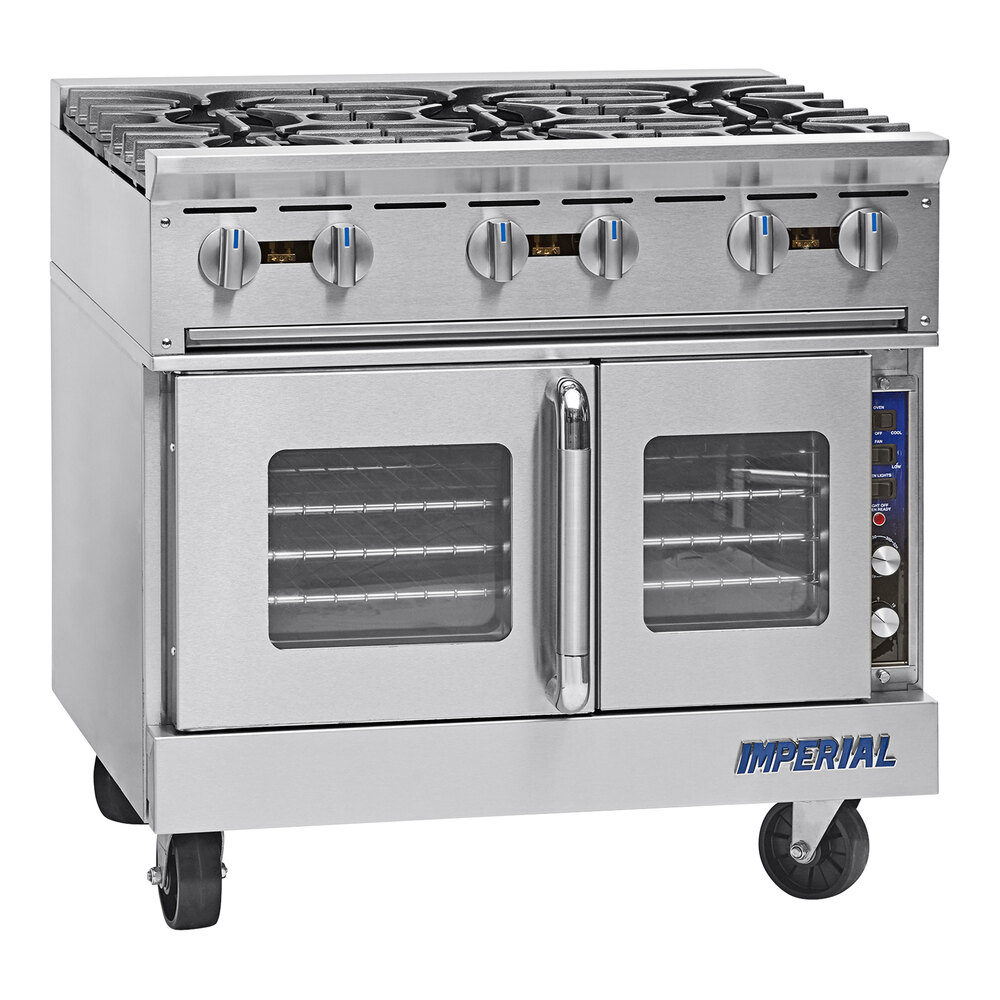 Imperial Range Pro Series IR-6-P 36" Liquid Propane Range with 6 ...