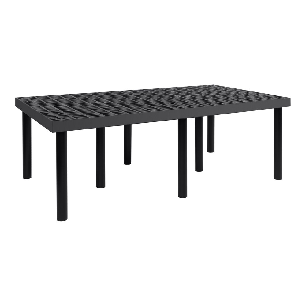 SPC Retail BM662401S Benchmaster 66" x 36" x 24" Black Plastic Grid Top ...
