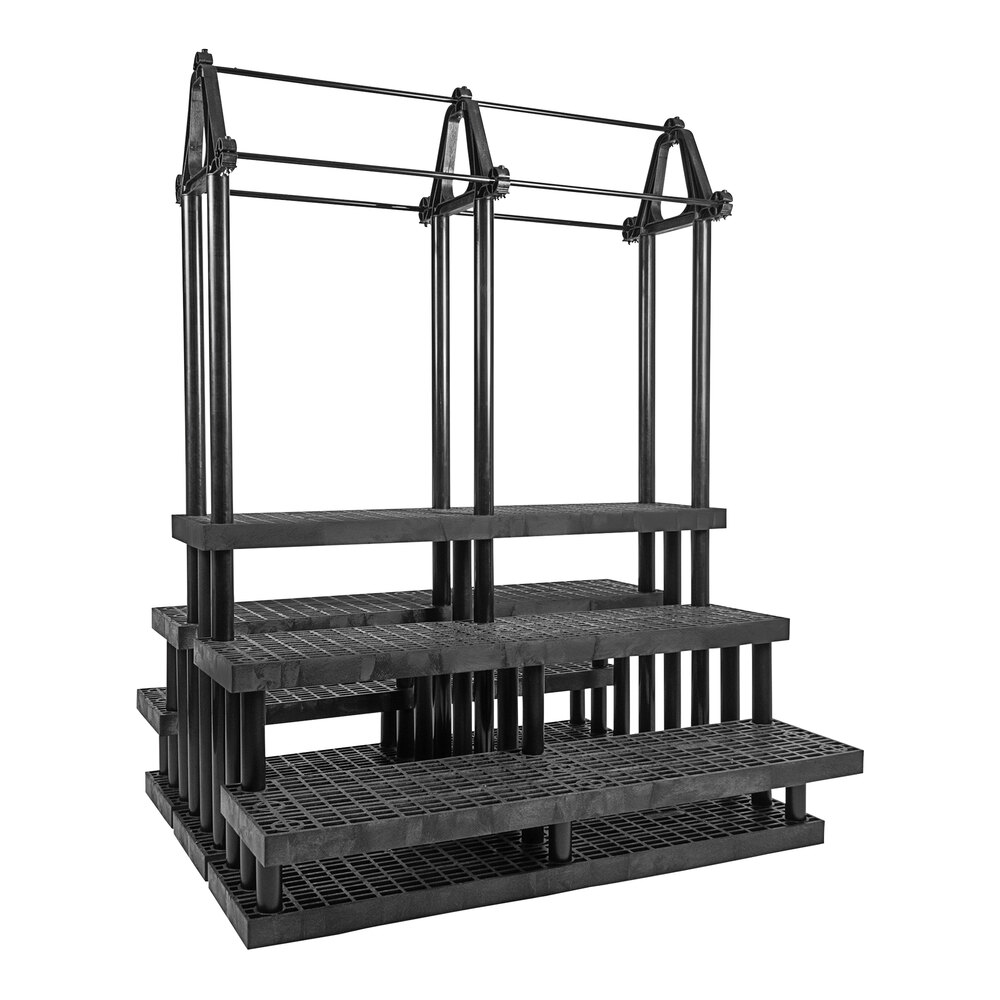 SPC Retail SM667205P Benchmaster 66" x 63" x 90" Black Plastic Five ...