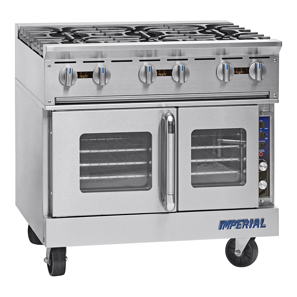 Imperial Range Pro Series IR-6-P 36" Natural Gas Range with 6 Burners ...