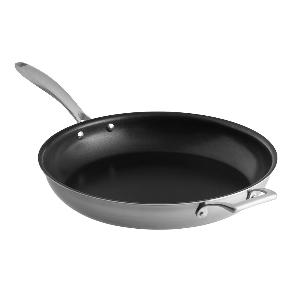 Vigor 14" Tri-Ply Stainless Steel Non-Stick Fry Pan with Helper Handle ...