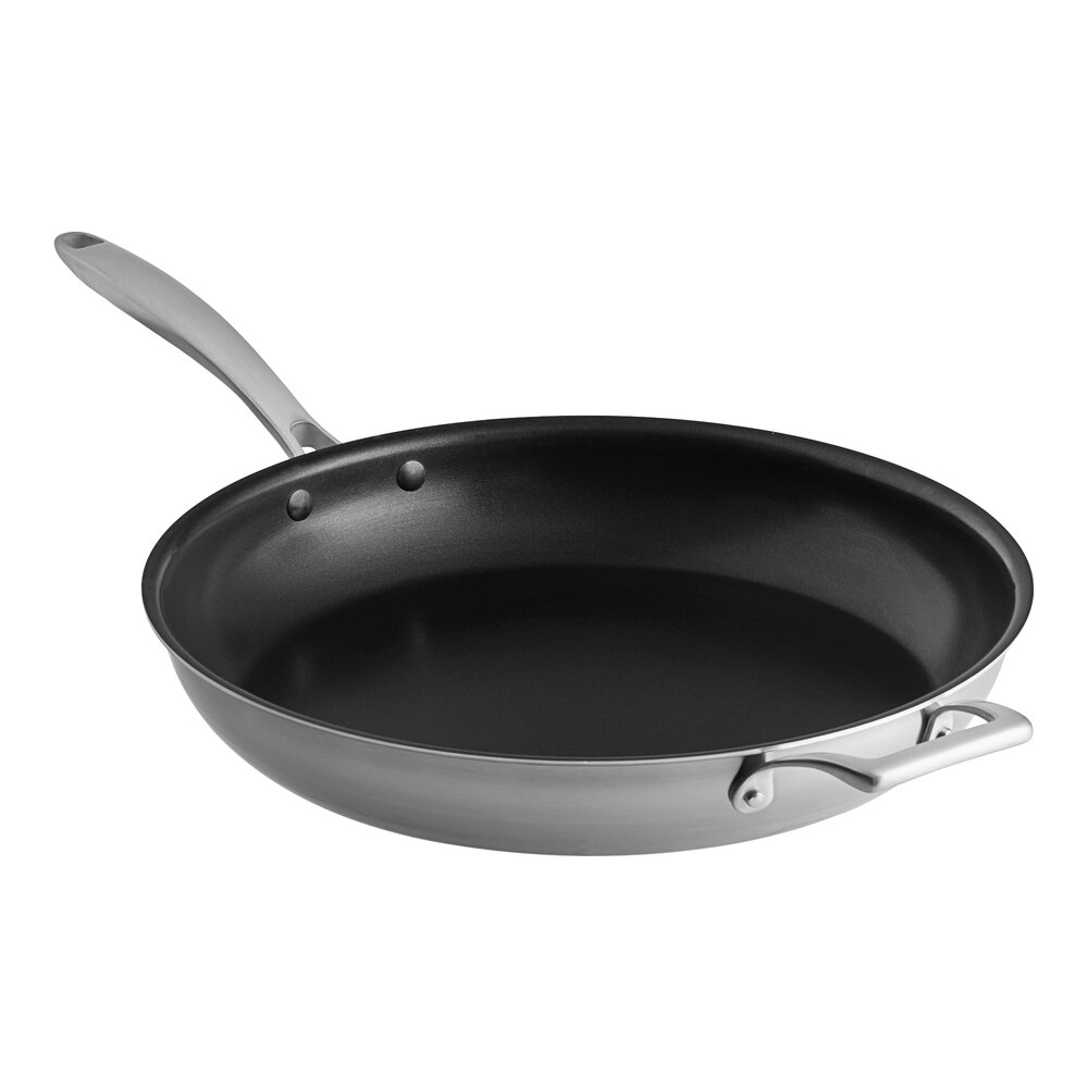 Vigor SS3 Series 14" Tri-Ply Stainless Steel Non-Stick Fry Pan with ...