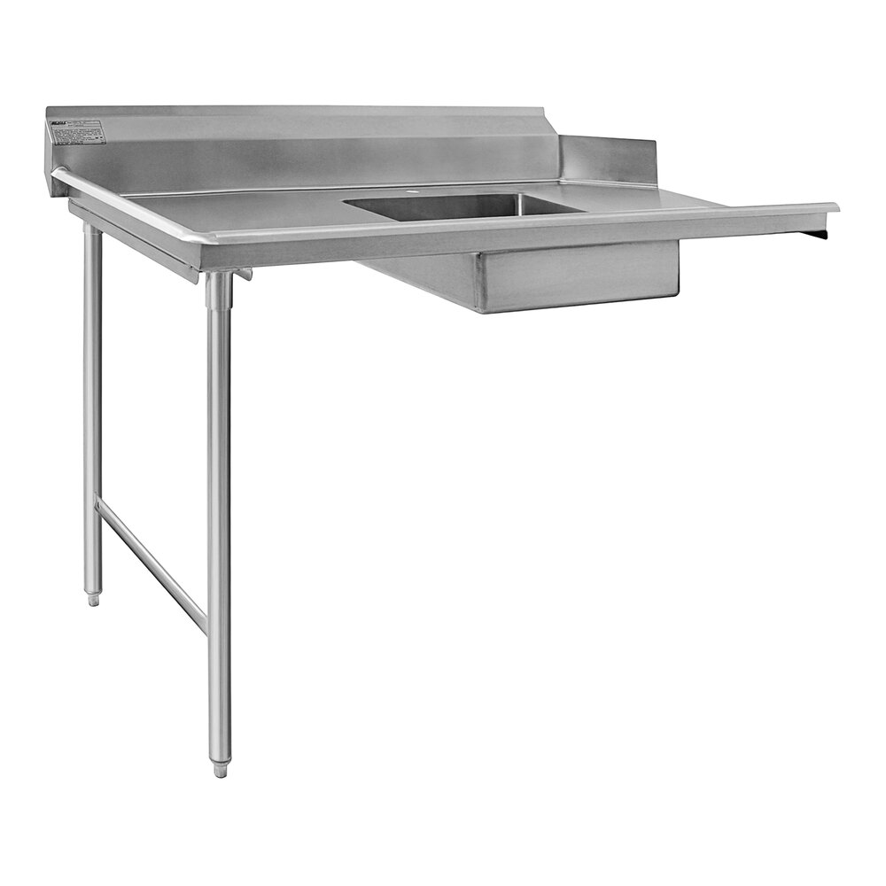 Eagle Group SDTL72164 72" Left Side 16 Gauge 430 Type Stainless Steel ...