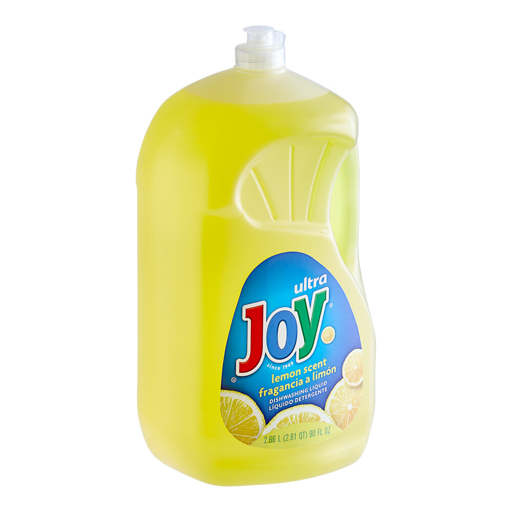 JoySuds Joy Ultra 43602 90 oz. Lemon Scented Dishwashing Liquid - 6/Case