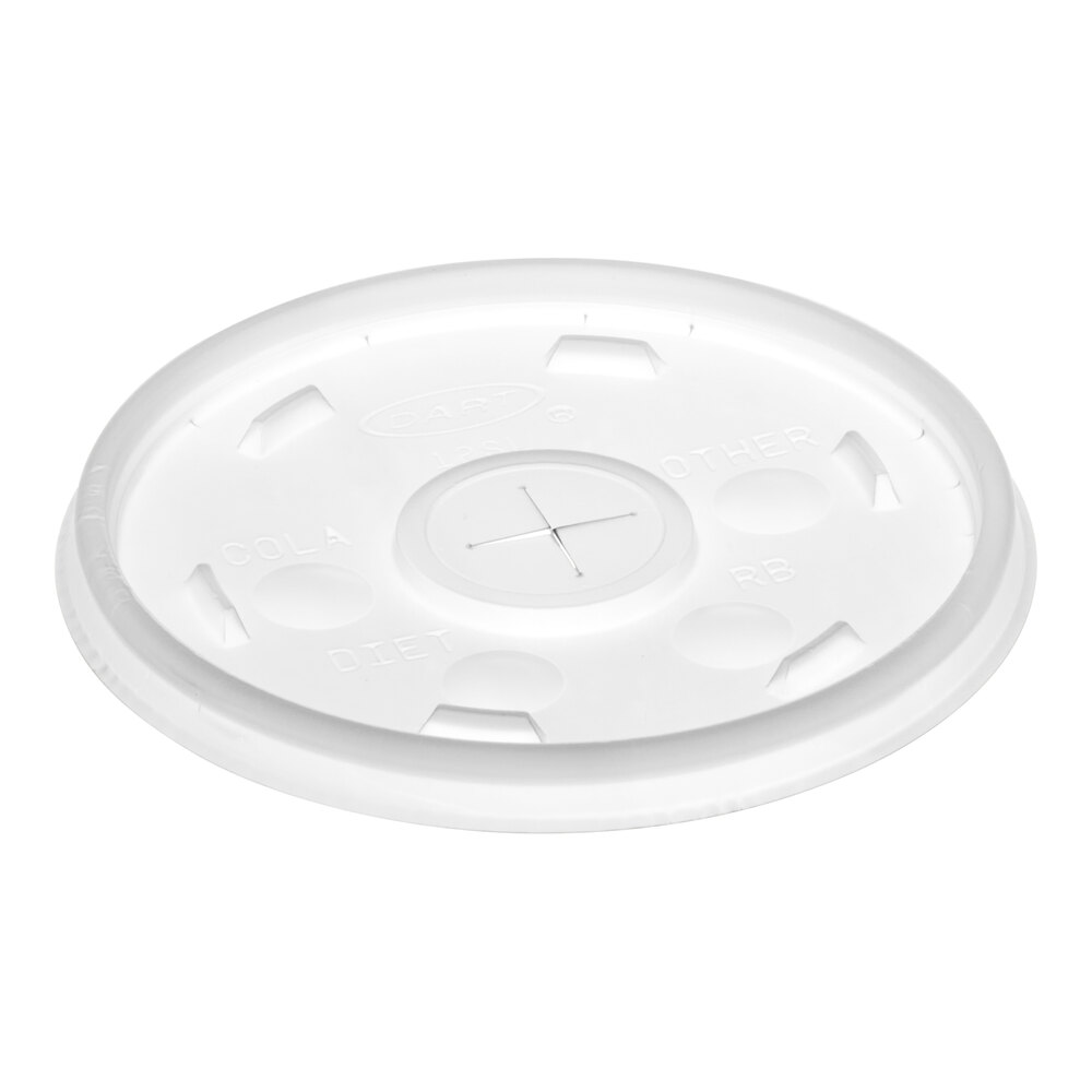 Dart 12SL Translucent Lid with Straw Slot - 1,000/Case