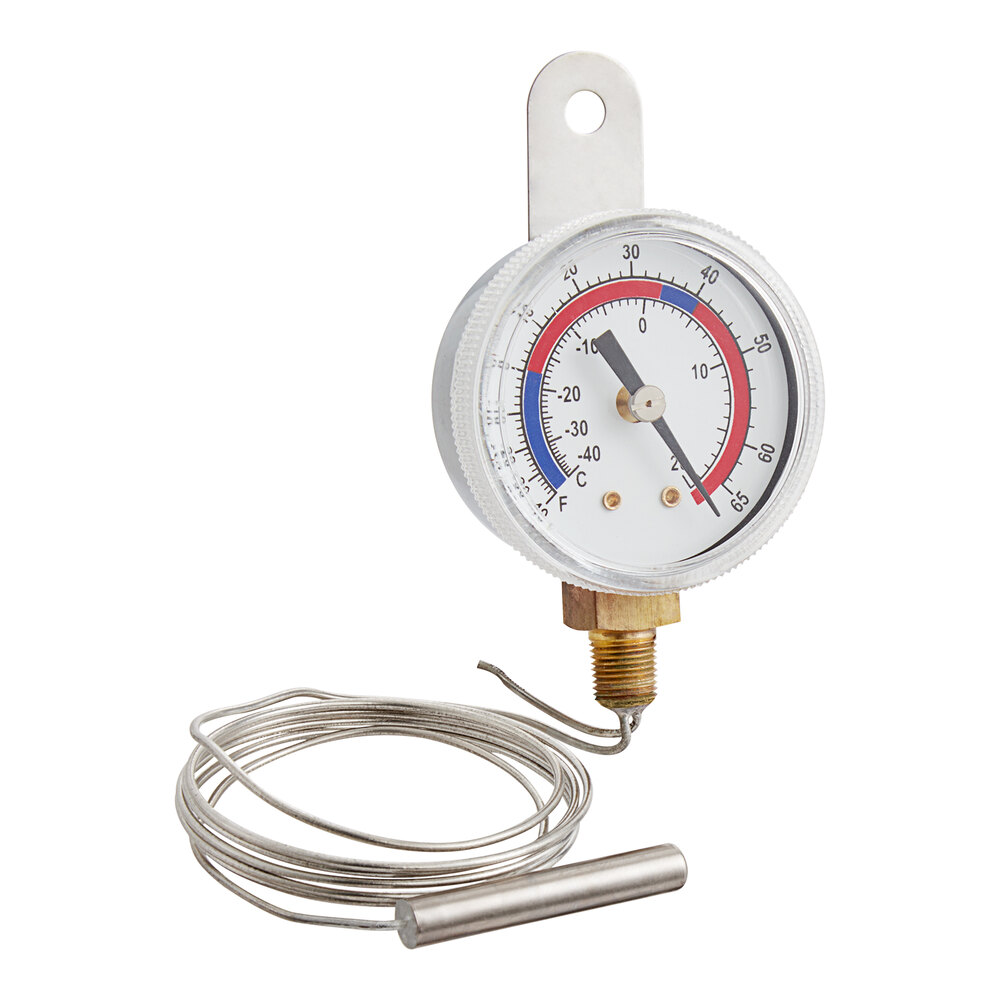 Miljoco 2" Refrigerator / Freezer Dial Thermometer with Mounting Strap