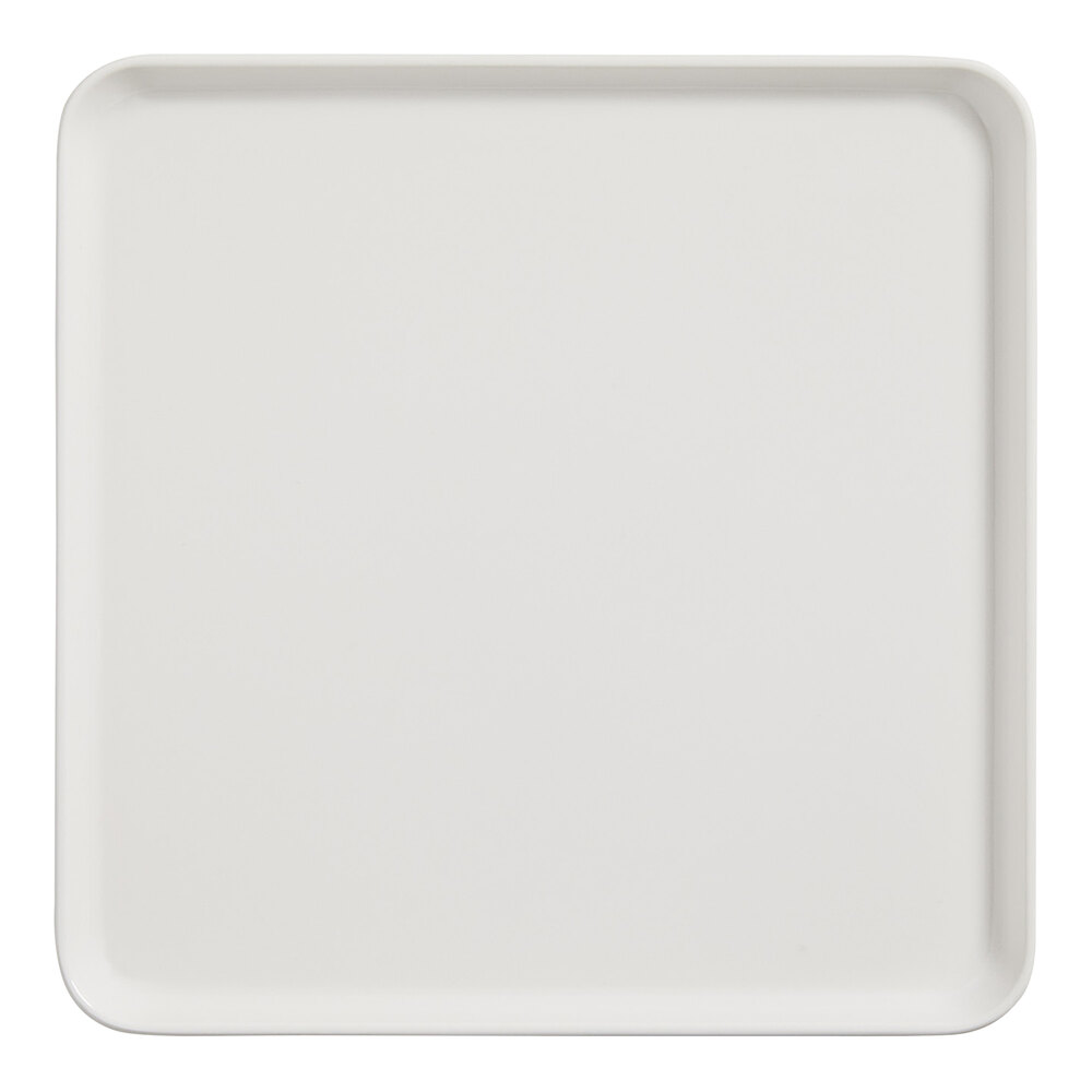 American Metalcraft Blend Collection 7 7/8" Cream Melamine Square Plate