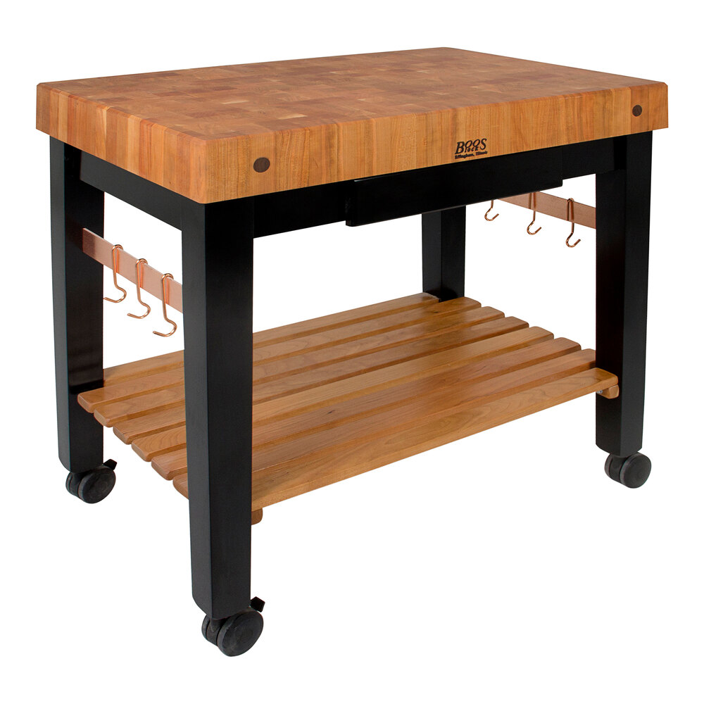 John Boos & Co. RN-PPB3624C-D 36" x 24" Cherry Pro Prep Block with ...