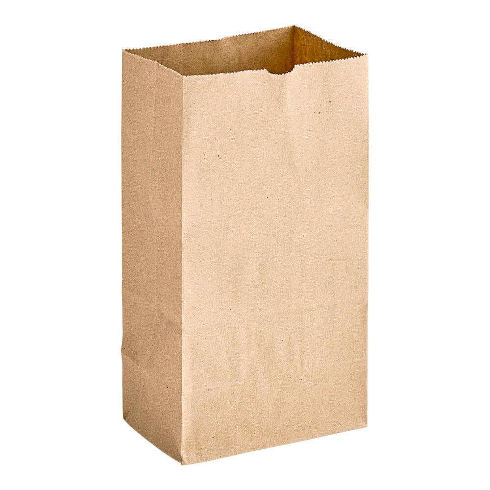 Choice Heavy Duty 3 lb. Heavy-Duty Natural Kraft Bag - 400/Case