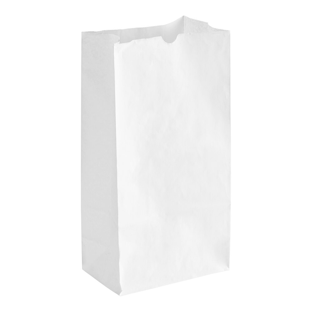 Choice 25 lb. White Paper Customizable Bag - 500/Case