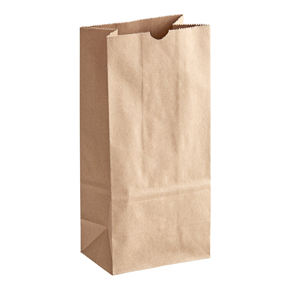 Choice Heavy Duty 8 lb. Extra Heavy-Duty Natural Kraft Bag - 400/Case