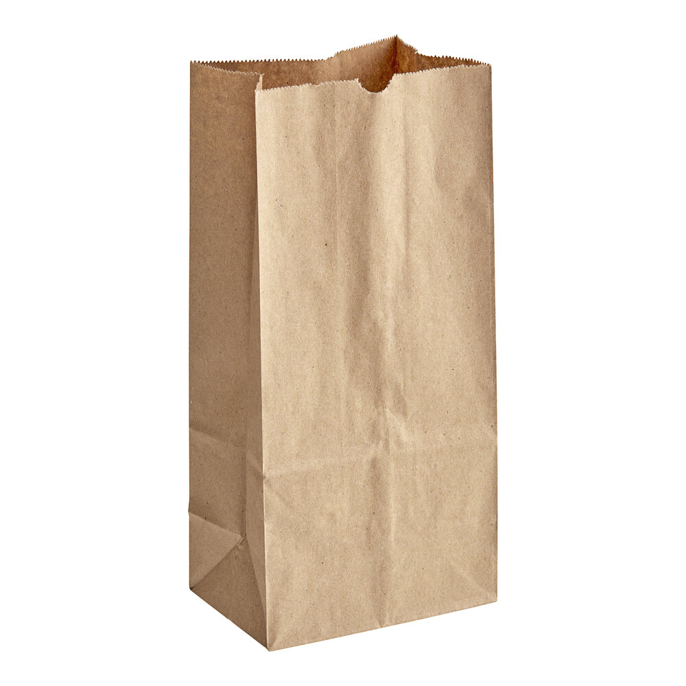Choice 5 lb. Natural Kraft Paper Customizable Bag - 500/Case
