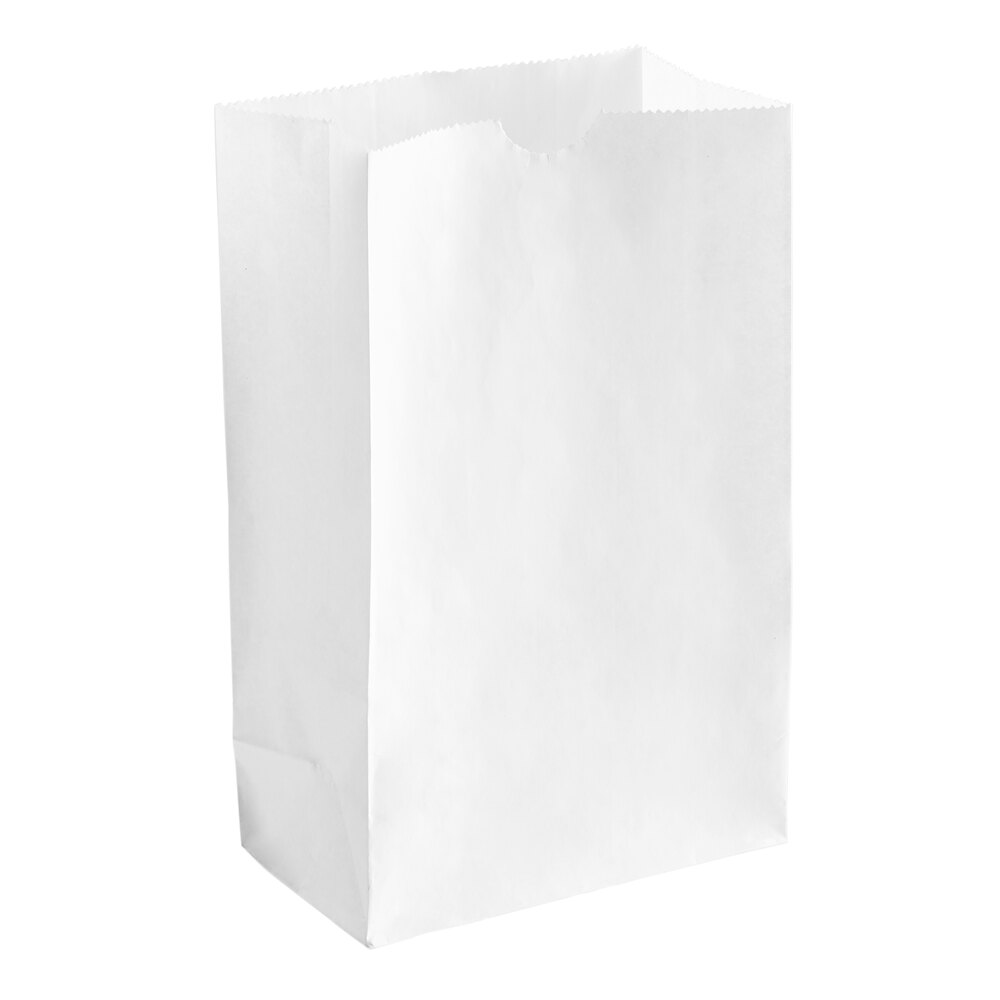Choice 3 lb. White Paper Customizable Bag - 500/Case