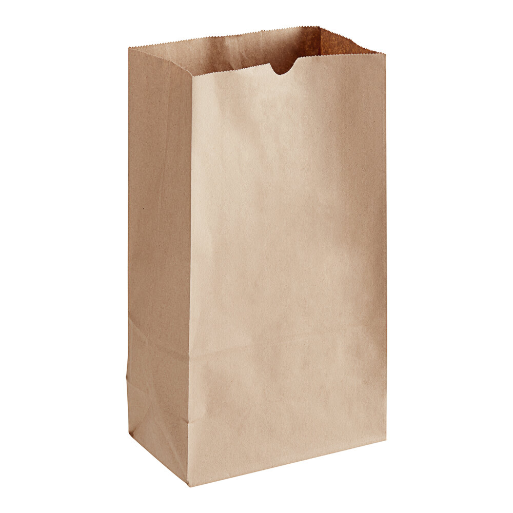Choice Heavy Duty 12 lb. Heavy-Duty Natural Kraft Paper Bag - 400/Case