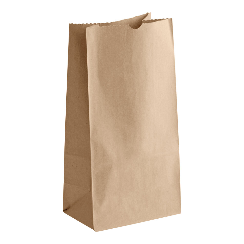 Choice 12 lb. Natural Kraft Paper Customizable Bag - 500/Case