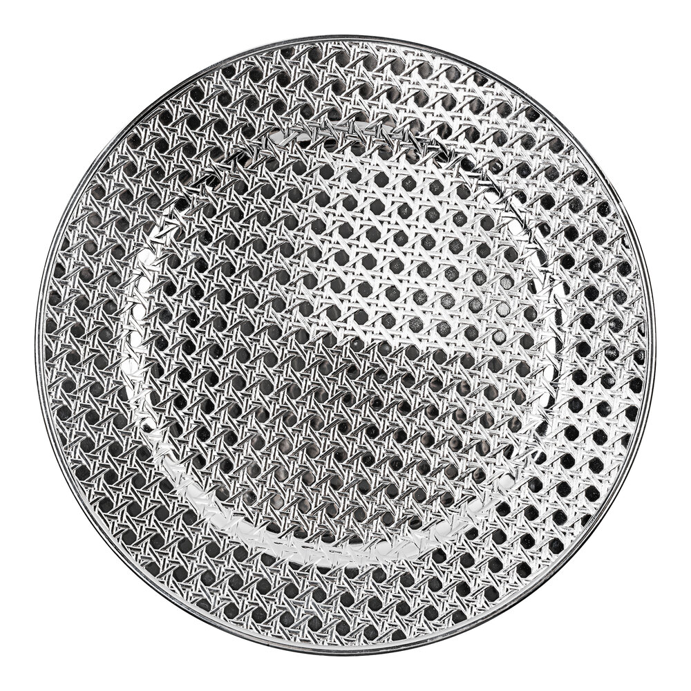 American Atelier 13" Round Impressions Silver Plastic Charger Plate by ...