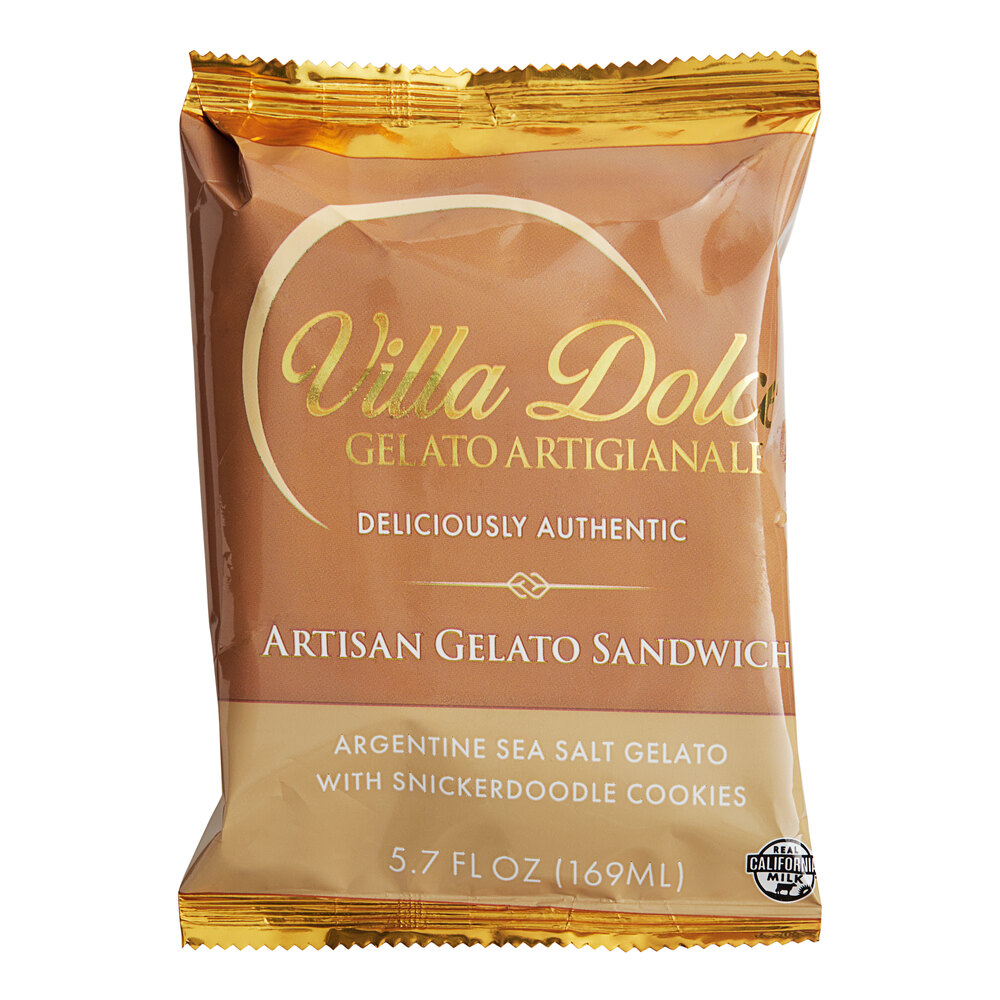 Villa Dolce Sea Salt Caramel Gelato Snickerdoodle Cookie Sandwich 5.7 ...