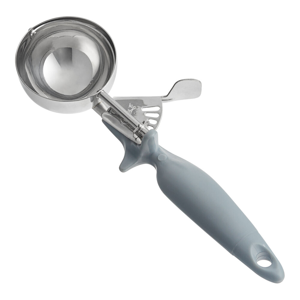 Choice #8 Gray Ergonomic Thumb Press Disher - 4 oz.