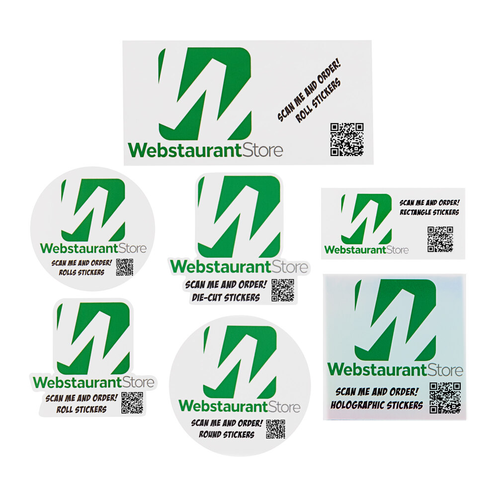 Carnival King Assorted Vinyl Sticker Samples - 7/Pack