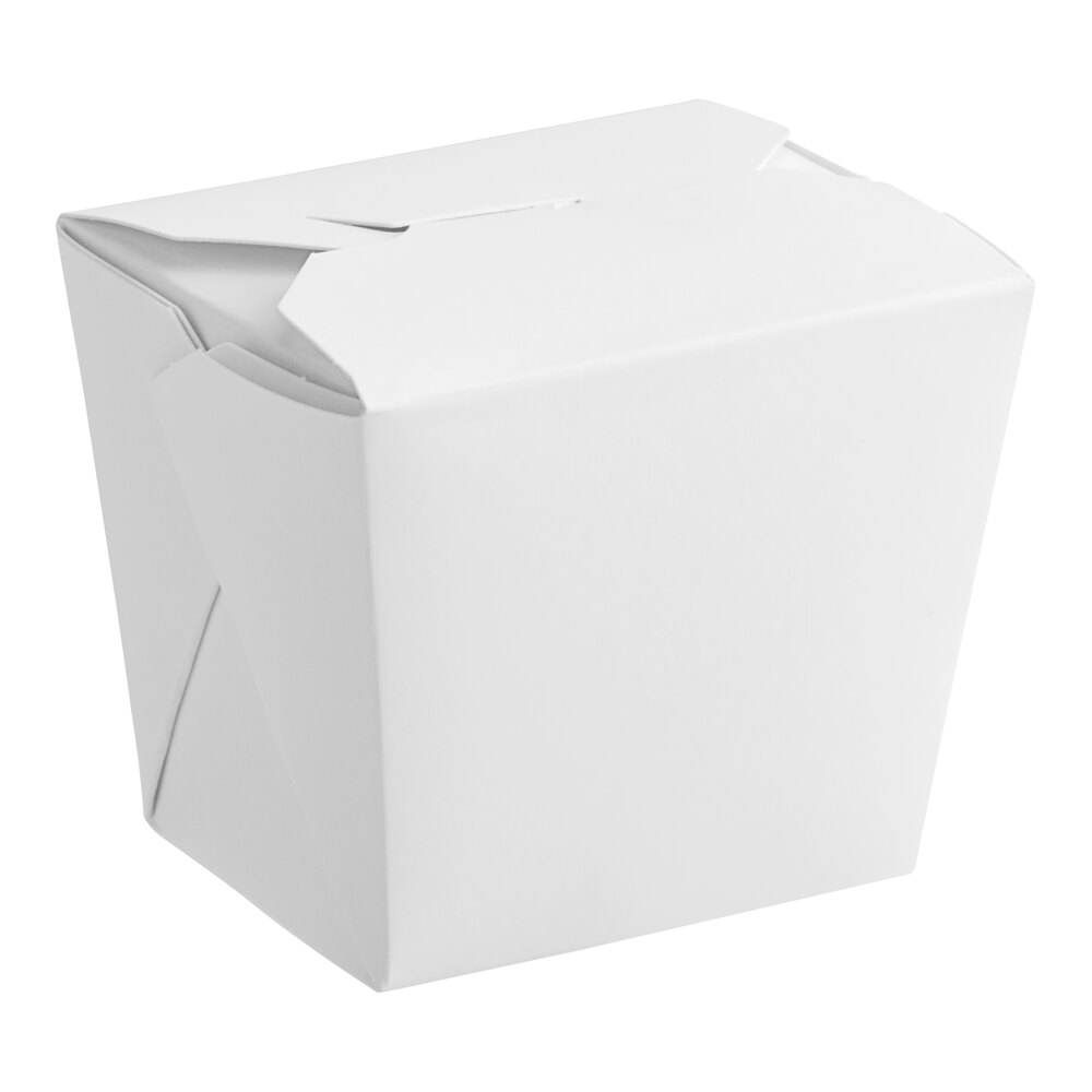 Emperor's Select 8 oz. White Microwavable Paper Take-Out Container - 50 ...