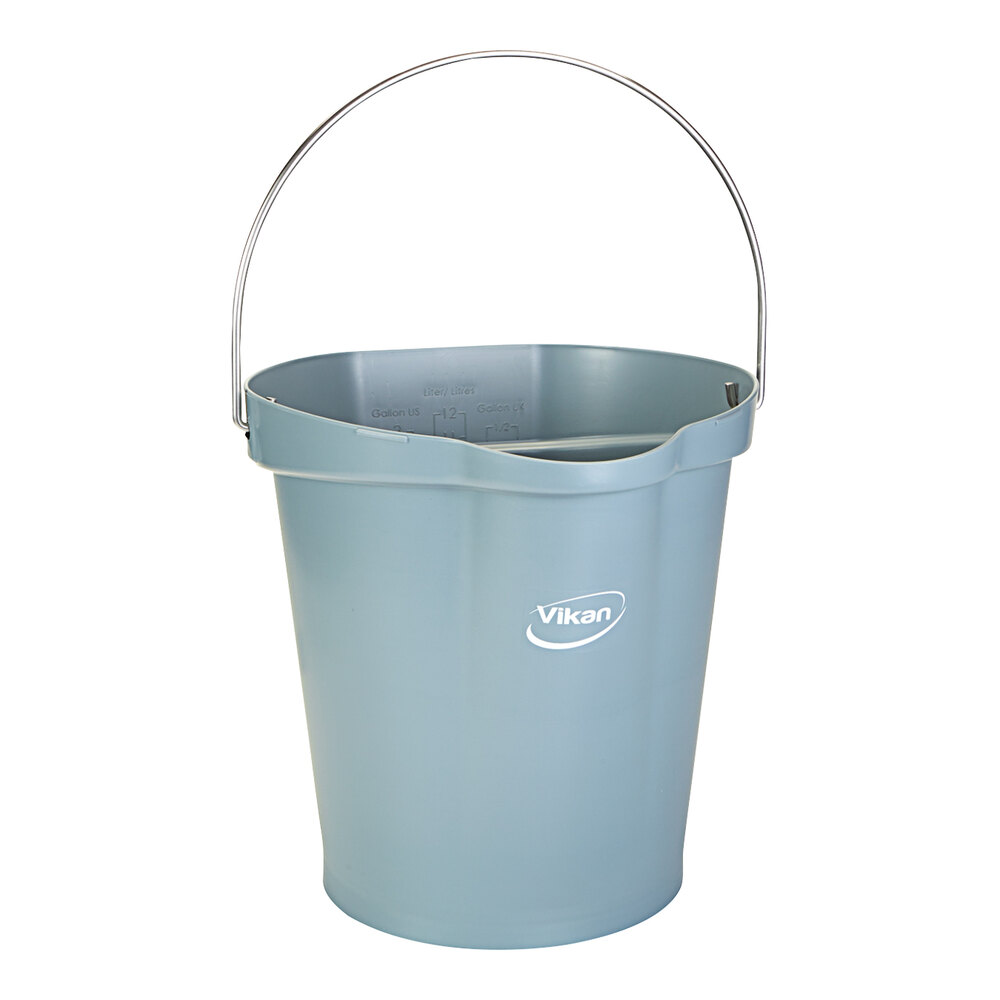 Vikan 568688 3 Gallon Gray Hygiene Bucket
