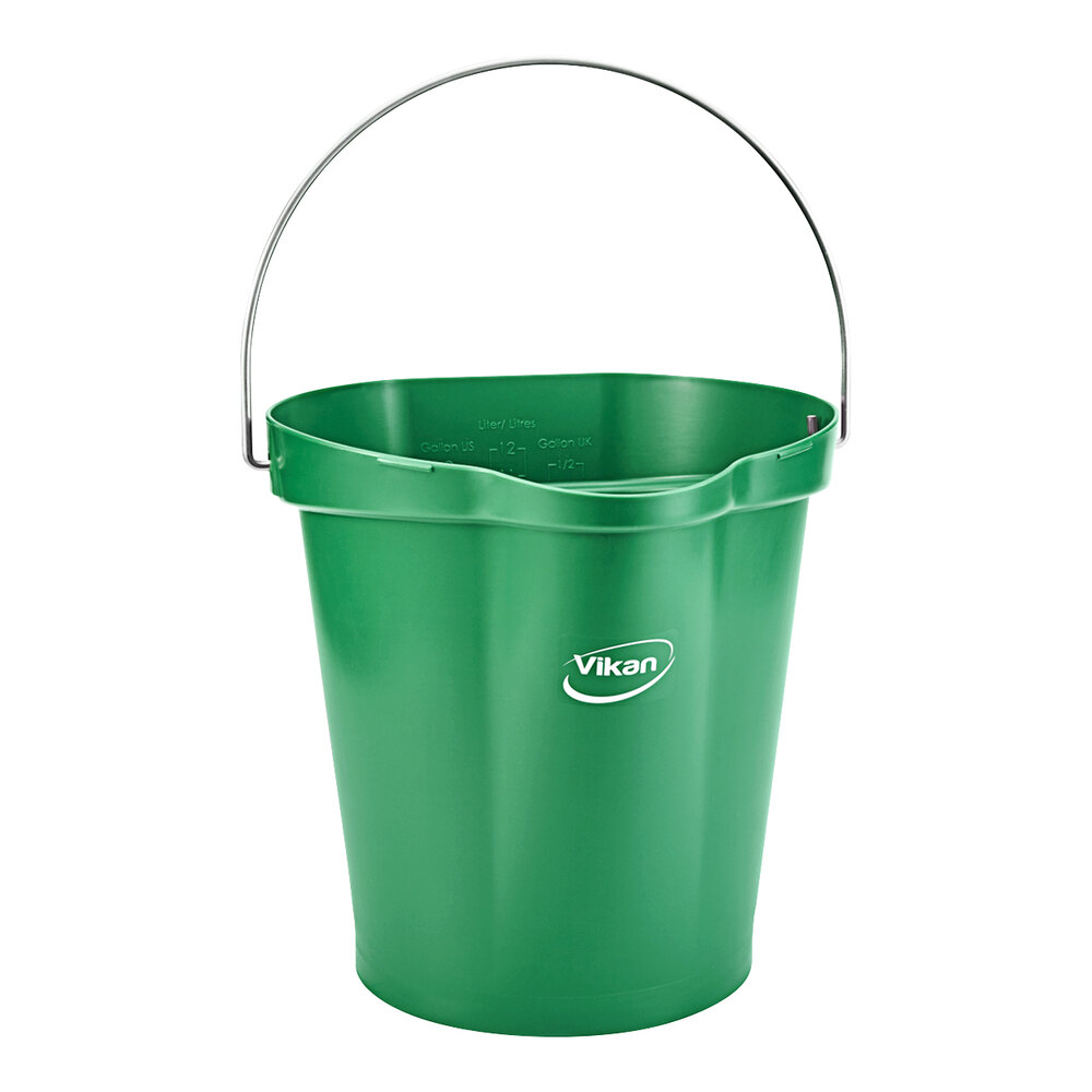 Vikan 56862 3 Gallon Green Hygiene Bucket