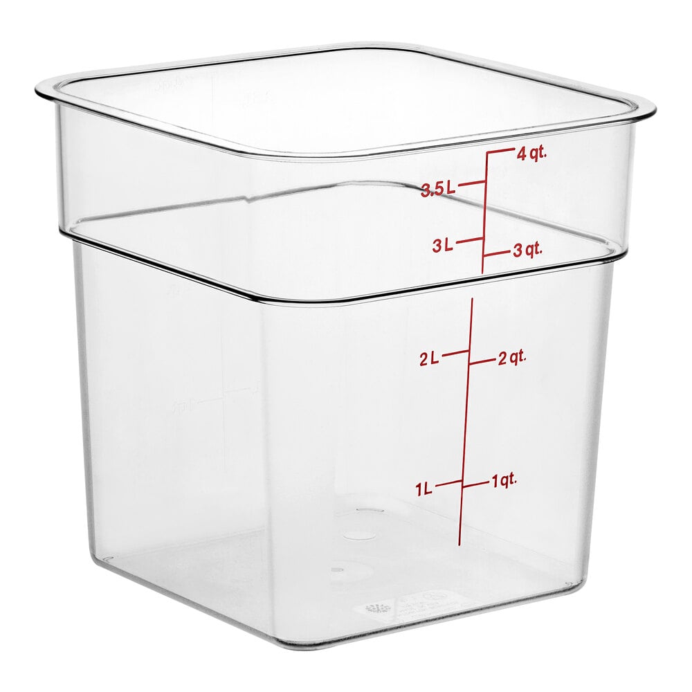 Cambro Clear Square Food Storage Container (4 Qt.)