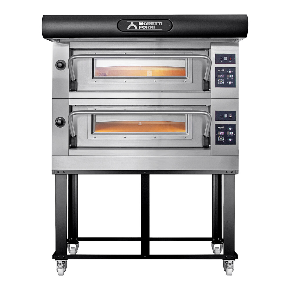 Moretti Forni Amalfi D C18 Electric Double Deck Oven with Stand - 240V ...