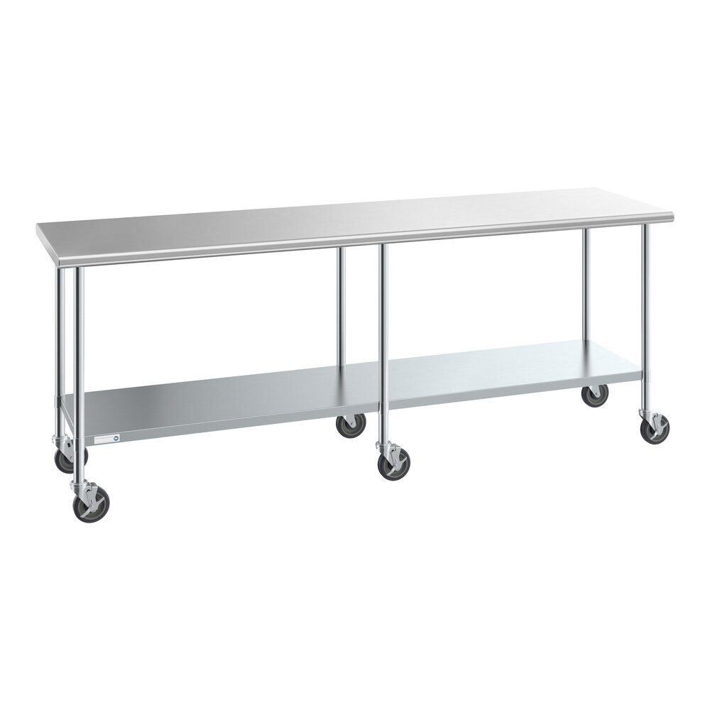 Steelton 30" x 96" 18 Gauge 430 Stainless Steel Work Table with ...