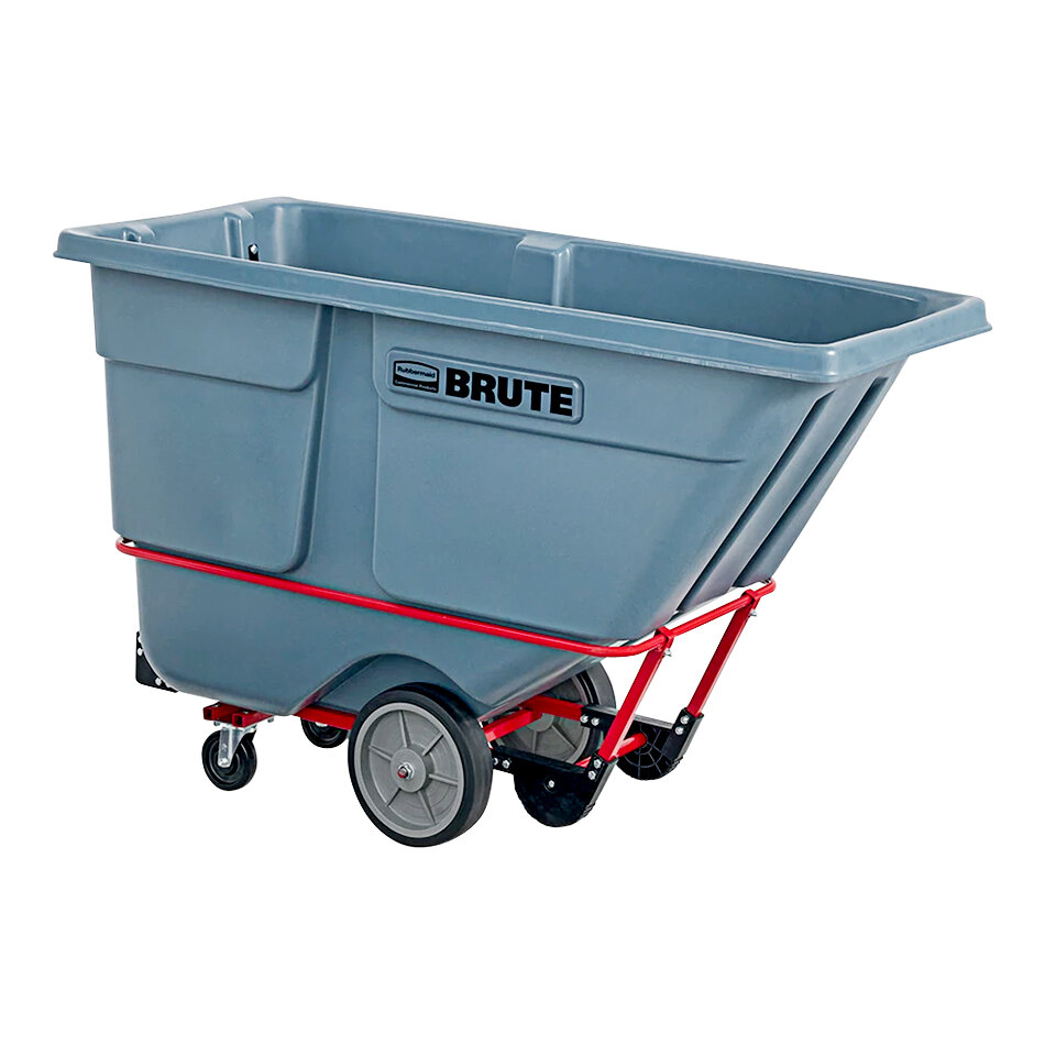 Rubbermaid® 2192467 BRUTE Gray 1.0 Cubic Yard Heavy-Duty Tilt Truck ...