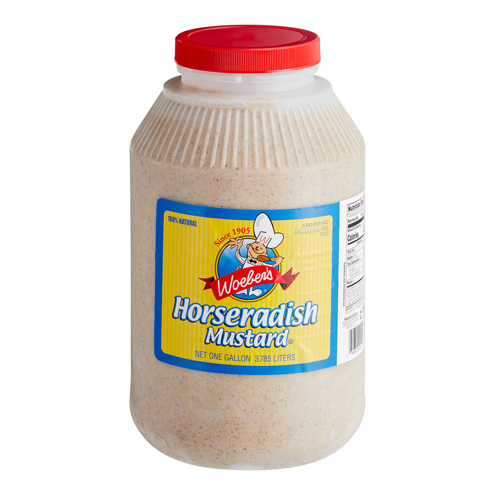 Woeber's 1 Gallon Horseradish Mustard - 4/Case
