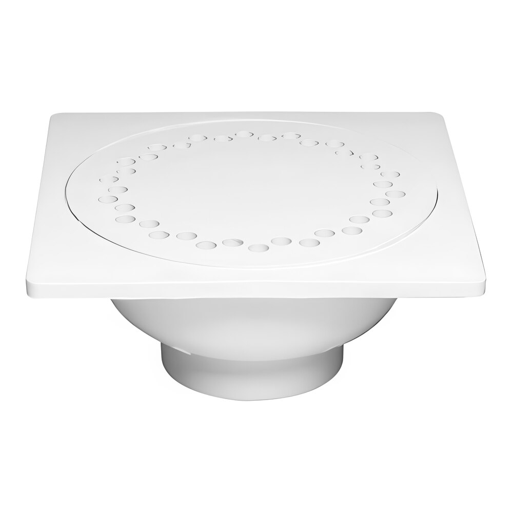Oatey 43633 9" x 9" PVC Bell Trap Floor Drain with 3" - 4" Outlet