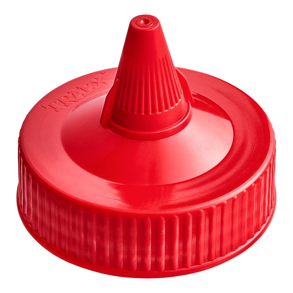 Vollrath 4914-02 Traex® Red Closeable Single Tip Wide Mouth Bottle Cap