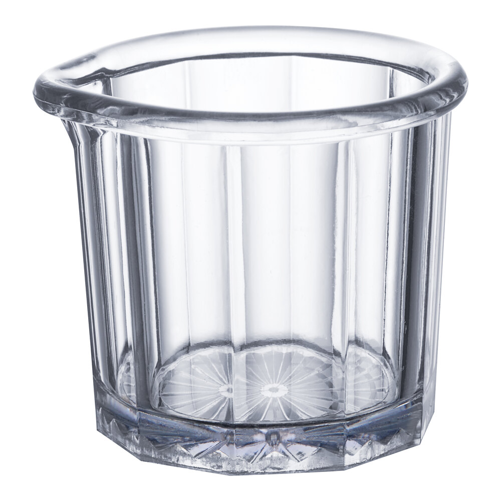 Choice 2 oz. Clear Plastic Creamer / Syrup Cup - 12/Pack