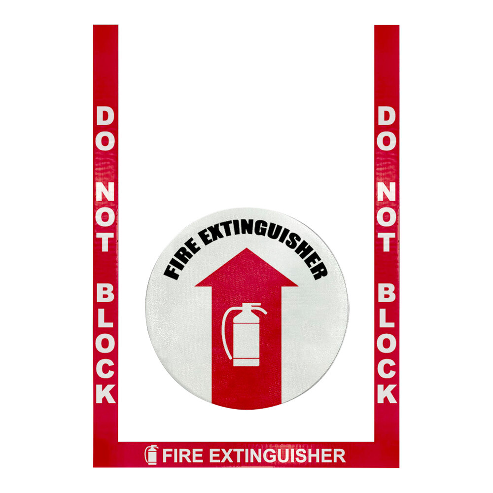 Superior Mark 24" x 36" Red / White Vinyl "Do Not Block Fire ...