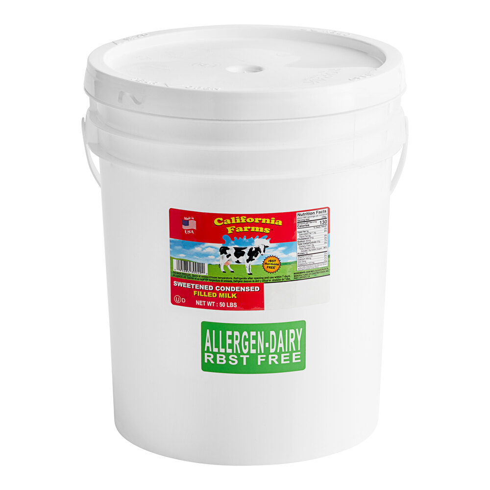 California Farms Sweetened Condensed Filled Milk Pail 50 lb.