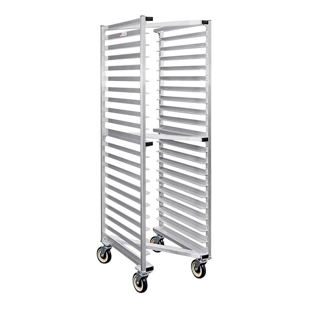 New Age 20 Pan End Load Aluminum Z-Type Nesting Bun / Sheet Pan Rack 1331Z