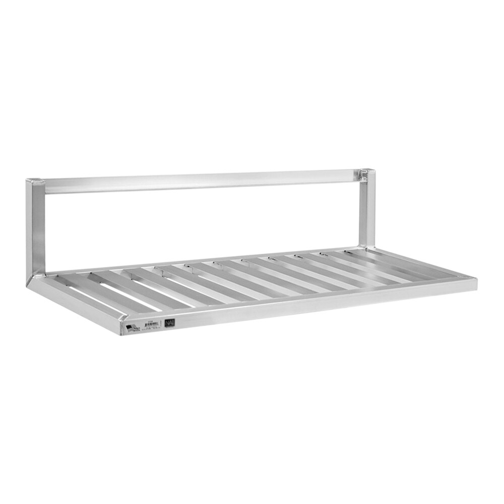New Age 97286 20" x 48" Aluminum T-Bar Wall Shelf with Inverted Brackets