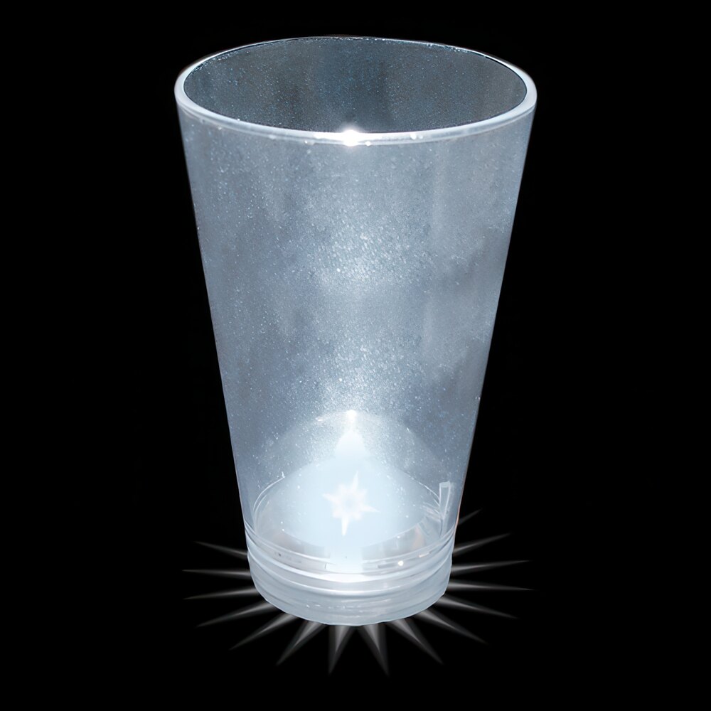 3.5 oz. Customizable Plastic Shot Cup with White LED Light - 100/Case