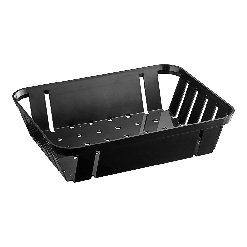 Carlisle 4403103 Stackable Black Munchie Basket 10 3/8" x 8" - 12/Case