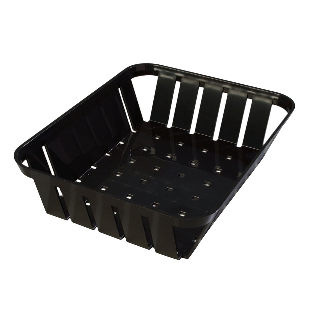 Carlisle 4403103 Stackable Black Munchie Basket 10 3/8" x 8" - 12/Case