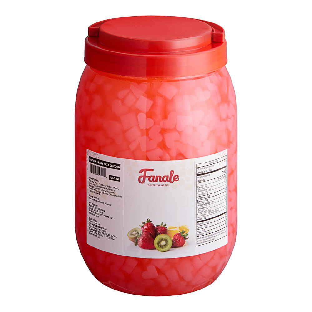 Fanale Sakura Cherry Blossom Heart-Shaped Jelly Topping 6.6 lb. - 4/Case