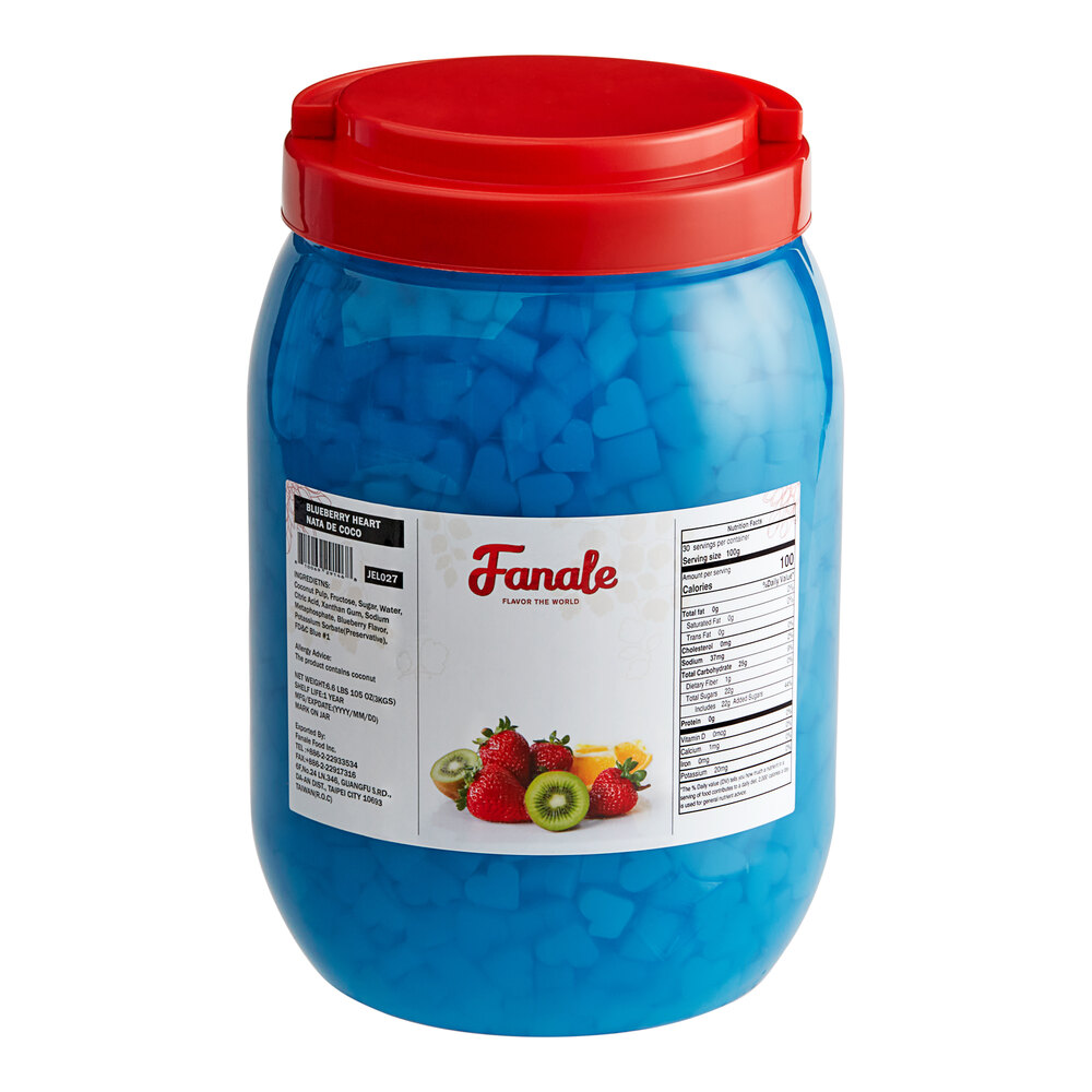 Fanale Blueberry Heart-Shaped Jelly Topping 6.6 lb. - 4/Case