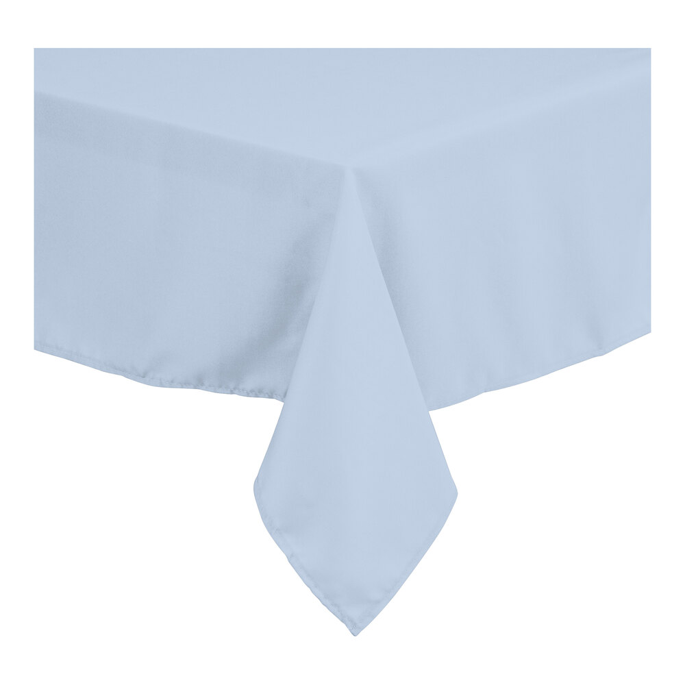 Intedge 72" x 120" Rectangular Light Blue 100% Polyester Hemmed Cloth ...