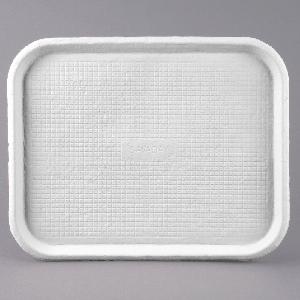 Huhtamaki Chinet 20803 Savaday 12" x 16" White Molded Fiber / Pulp ...