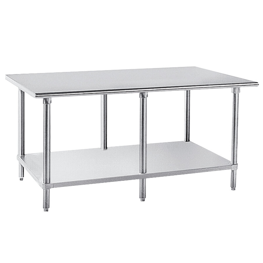 Advance Tabco AG 3610 36 X 120 16 Gauge Stainless Steel Work Table advance-tabco-ag-3610-36-x-120-16-gauge-stainless-steel-work-table