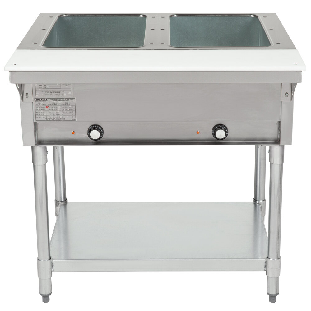 Eagle Group DHT2 Open Well Two Pan Electric Hot Food Table - 120V