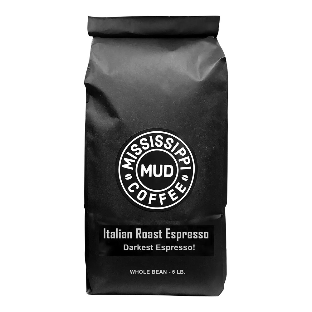 Mississippi Mud Coffee Italian Whole Bean Espresso 5 lb.